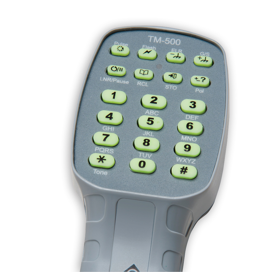 Greenlee TM-500 TELEPHONE TEST SET W/ ABN "Bed-Of-Nails" CROC CLIPS (POP)